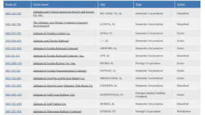 Alabama (AL) Secretary of State (SOS) LLC & Business Search