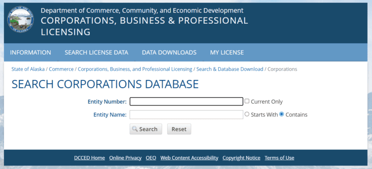 Secretary of State Business Entity Search For All 50 States