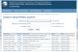 Alaska (AK) Secretary of State (SOS) LLC & Business Search