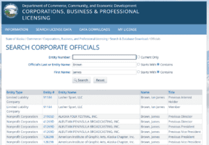 Alaska (AK) Secretary of State (SOS) LLC & Business Search