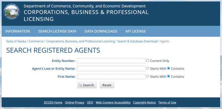 Alaska (AK) Secretary of State (SOS) LLC & Business Search