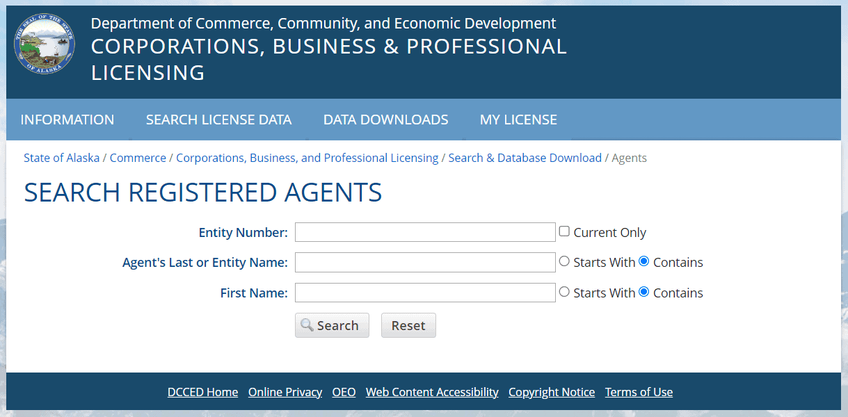 Alaska (AK) Secretary of State (SOS) LLC & Business Search
