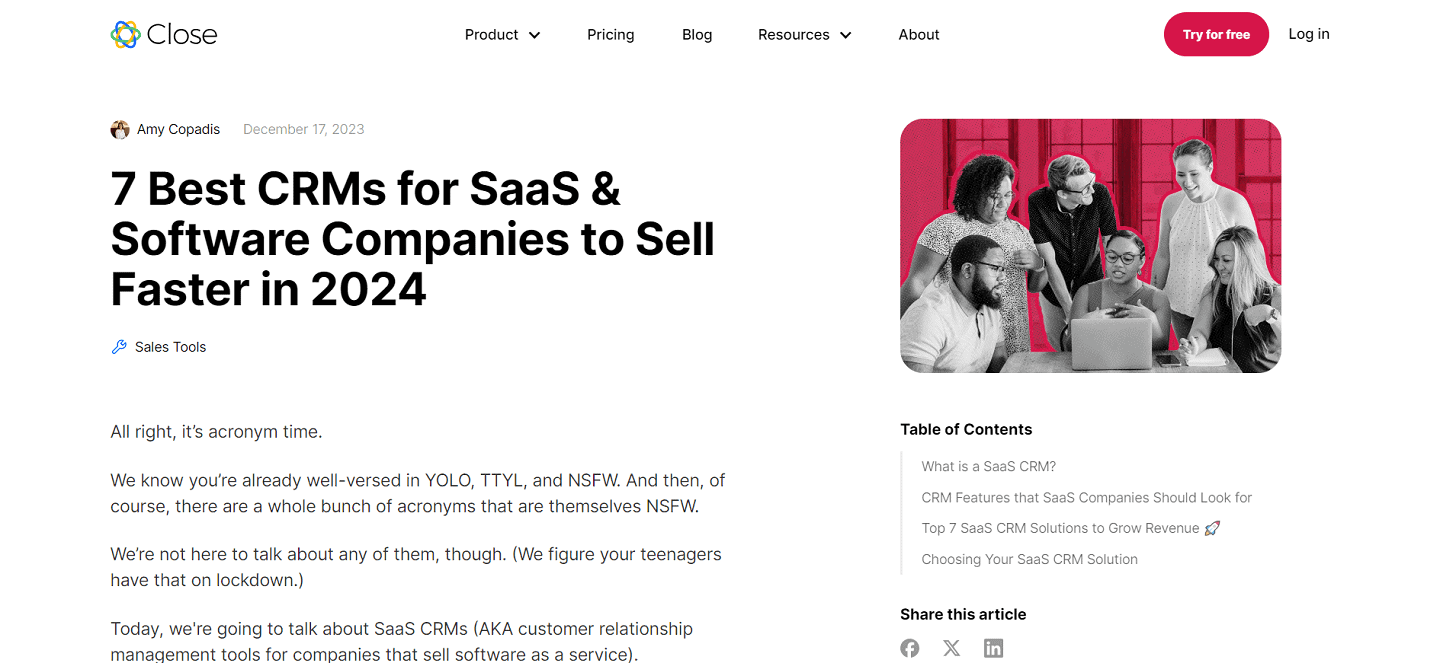 29 Best CRMs For SaaS - Switch On Business