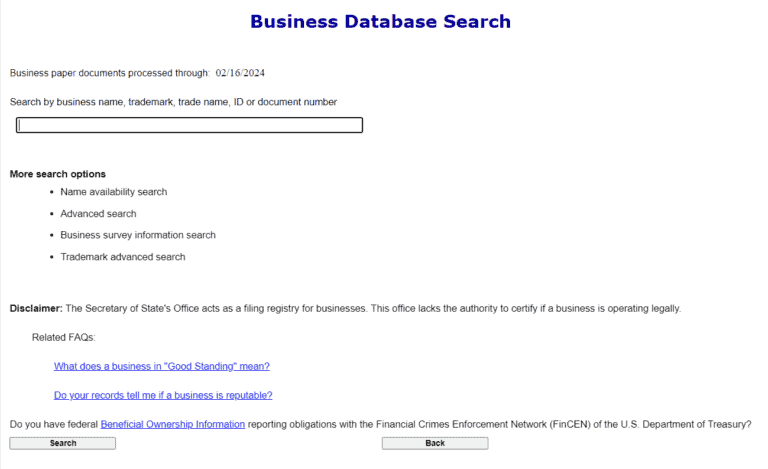 Colorado (CO) Secretary of State (SOS) LLC & Business Search