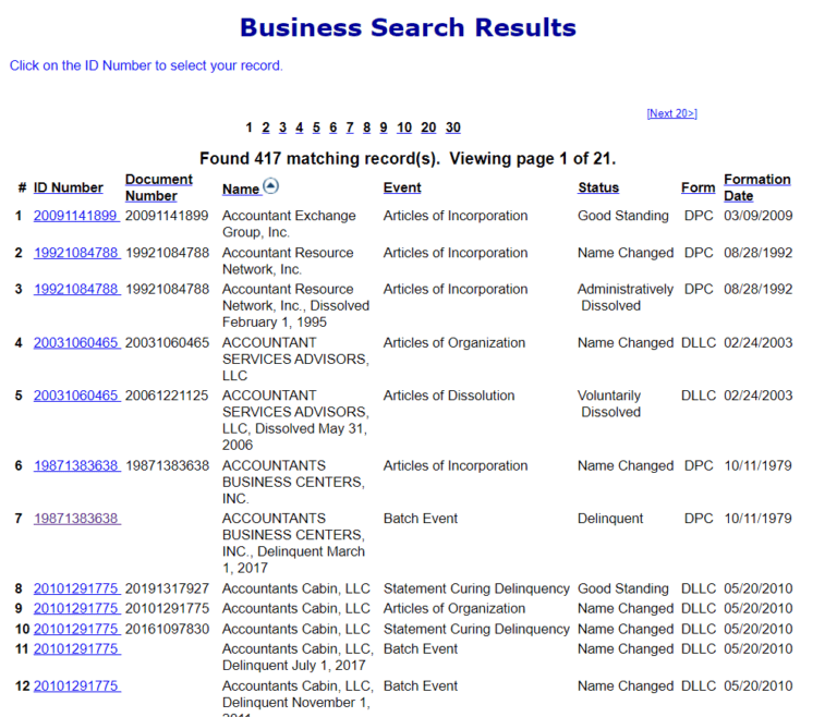 Colorado (CO) Secretary of State (SOS) LLC & Business Search