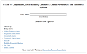 Secretary of State Business Entity Search For All 50 States