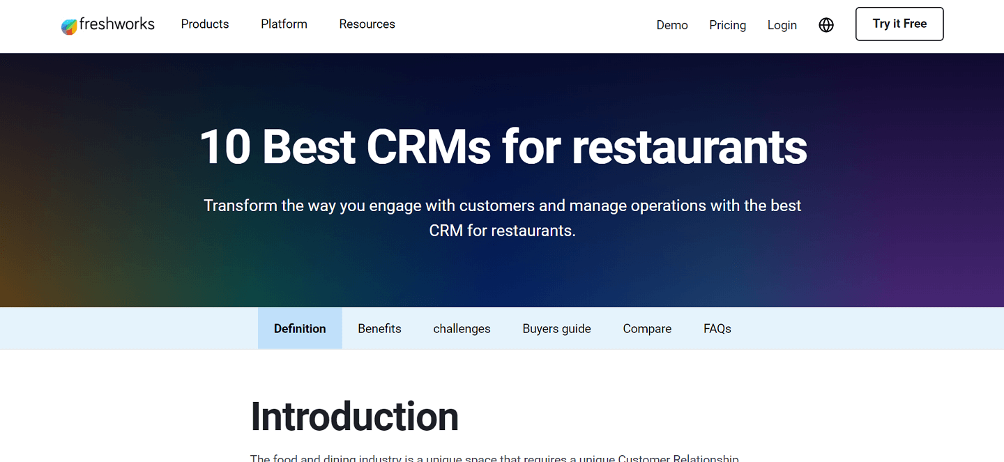 16 Best CRMs For Restaurants - Switch On Business