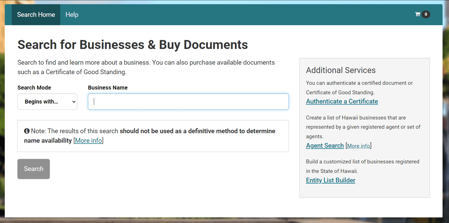 Secretary of State Business Entity Search For All 50 States