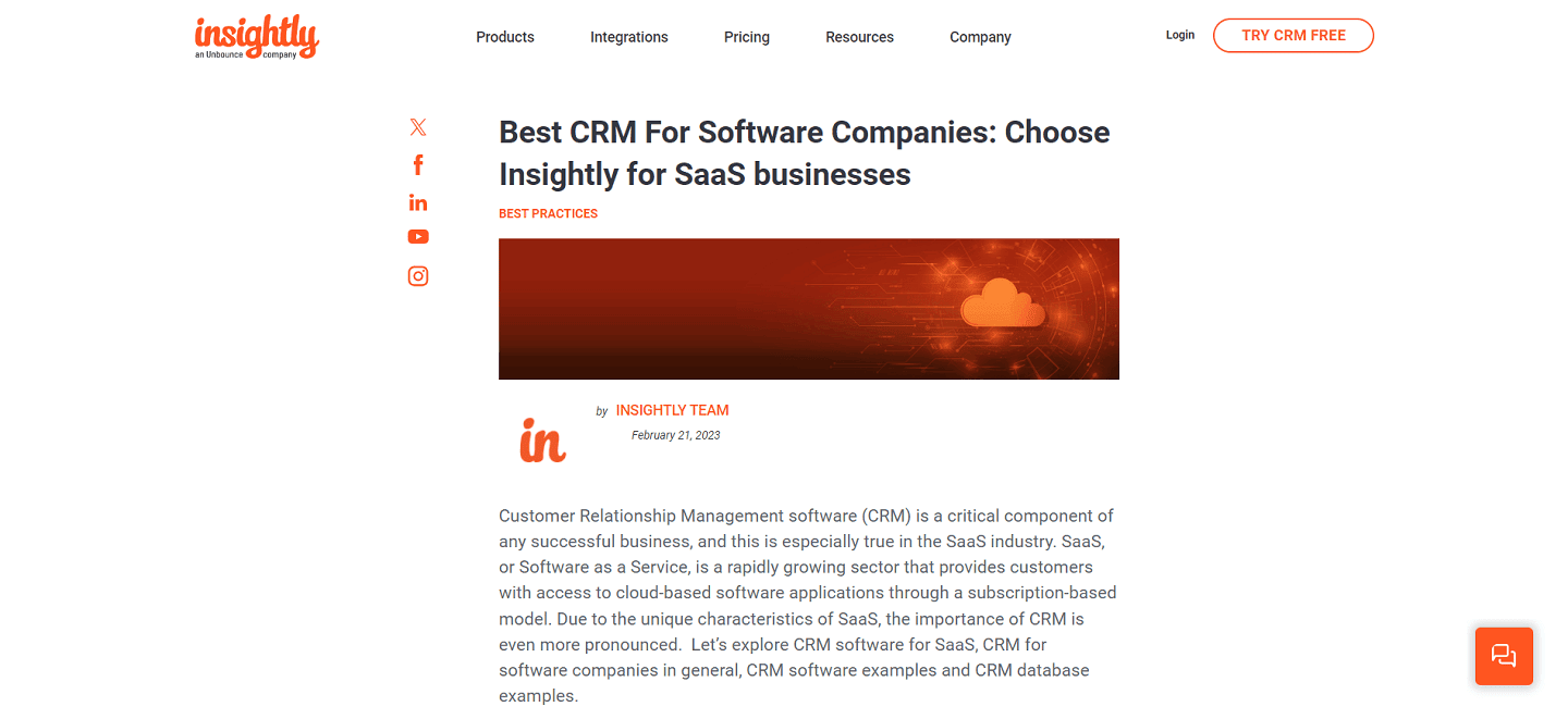 29 Best CRMs For SaaS - Switch On Business