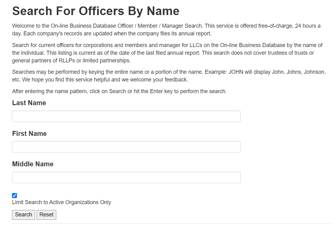 Kentucky (KY) Secretary of State (SOS) LLC & Business Search