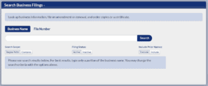 Secretary of State Business Entity Search For All 50 States