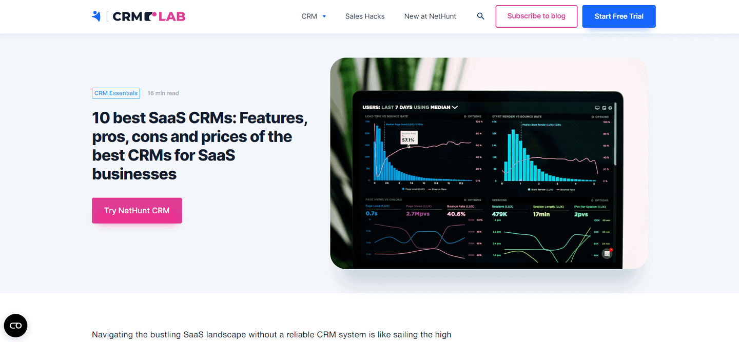 29 Best CRMs For SaaS - Switch On Business