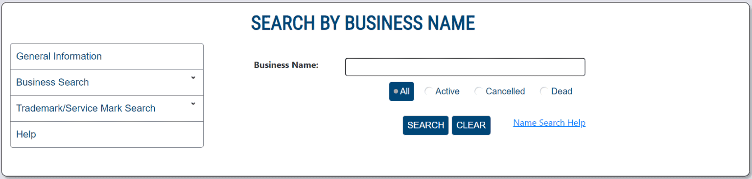 Secretary of State Business Entity Search For All 50 States