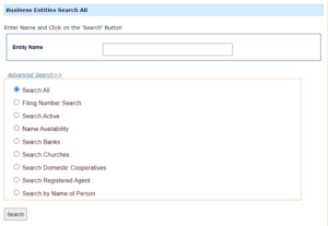 Secretary of State Business Entity Search For All 50 States