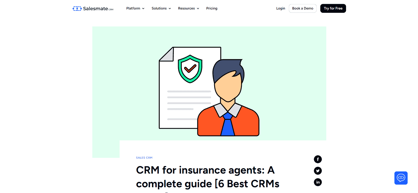 27 Best CRMs For Insurance Agents - Switch On Business