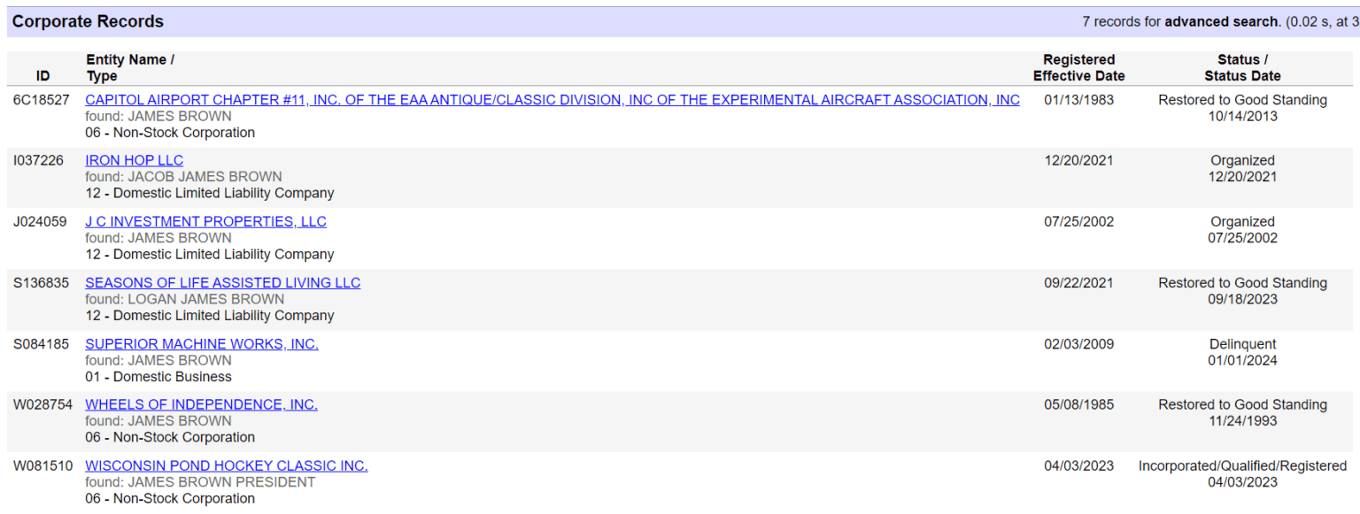Wisconsin (WI) Secretary of State (SOS) LLC & Business Search - Switch ...