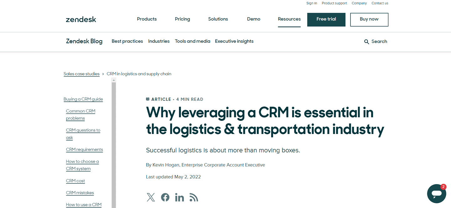 22 Best CRMs For Logistics - Switch On Business